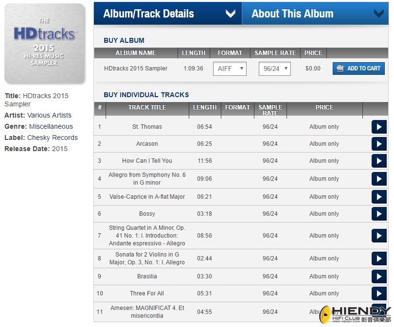 Official Free Download from HDtracks.com 2015 Sampler - 兩聲道音響討論區 ...