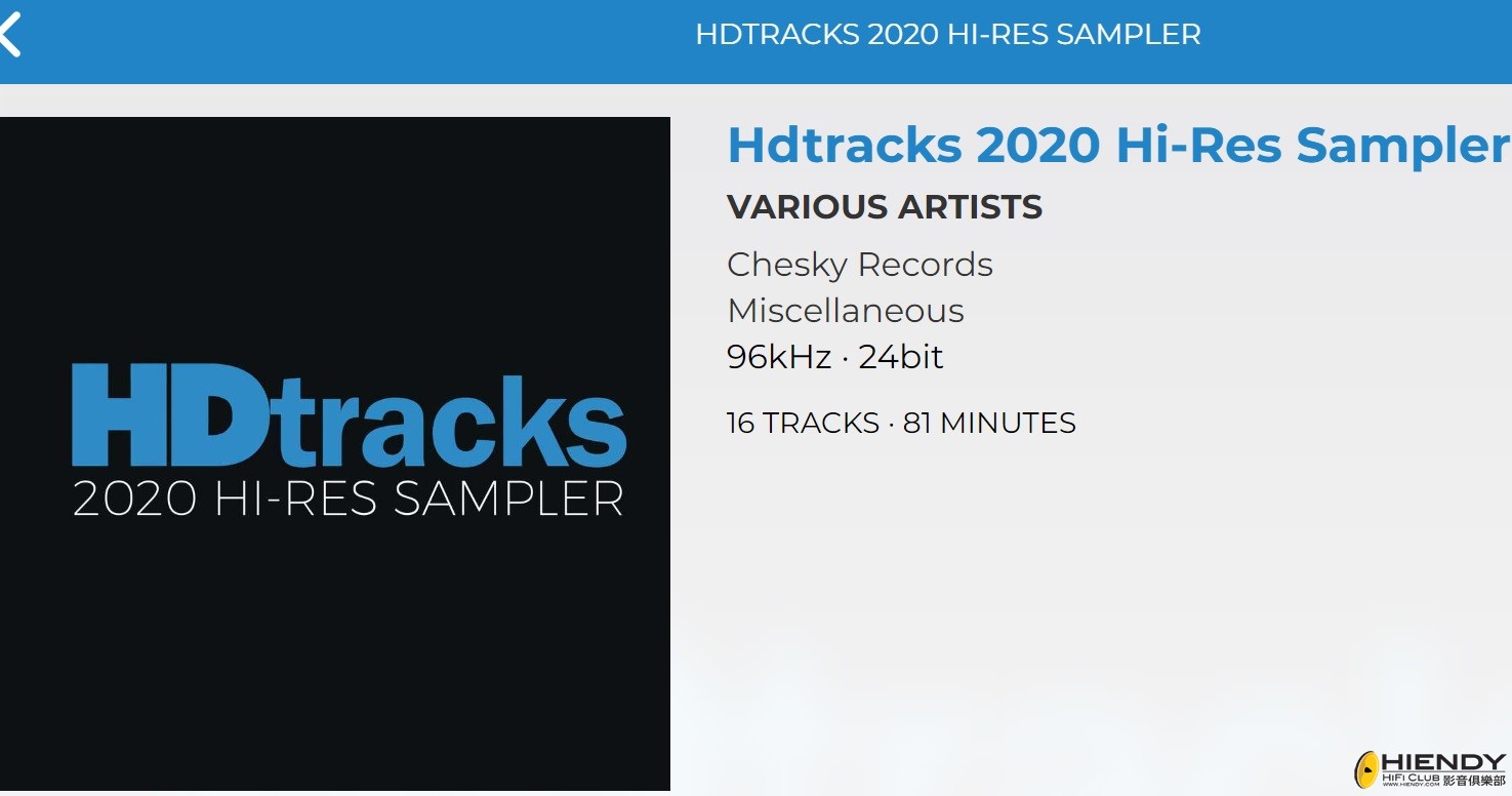 Free => hdtracks 2020 sampler ( > ,