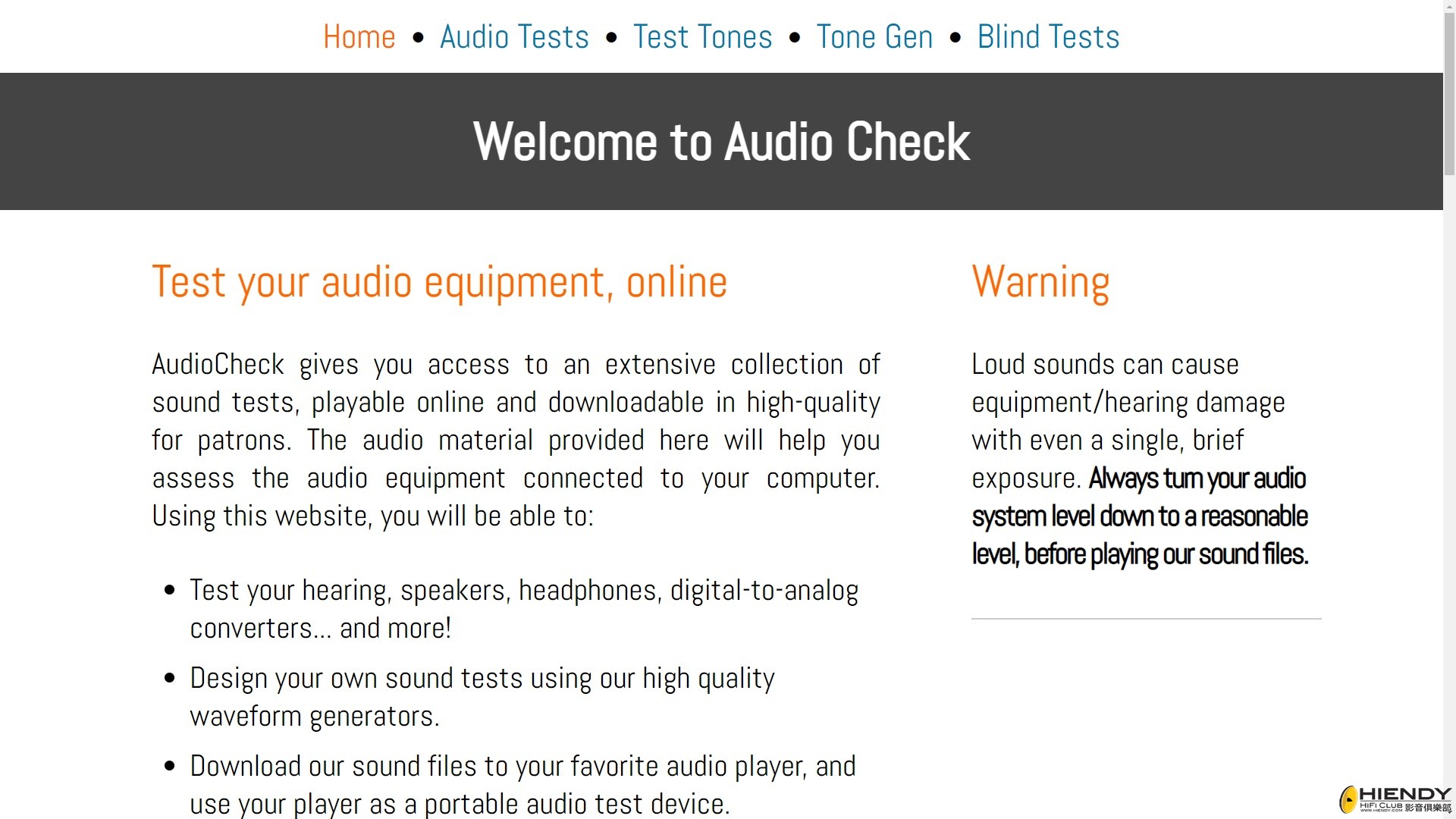 Free Online Audio Tests - 兩聲道音響討論區 - Hiendy.com 影音俱樂部 - Powered by Discuz!